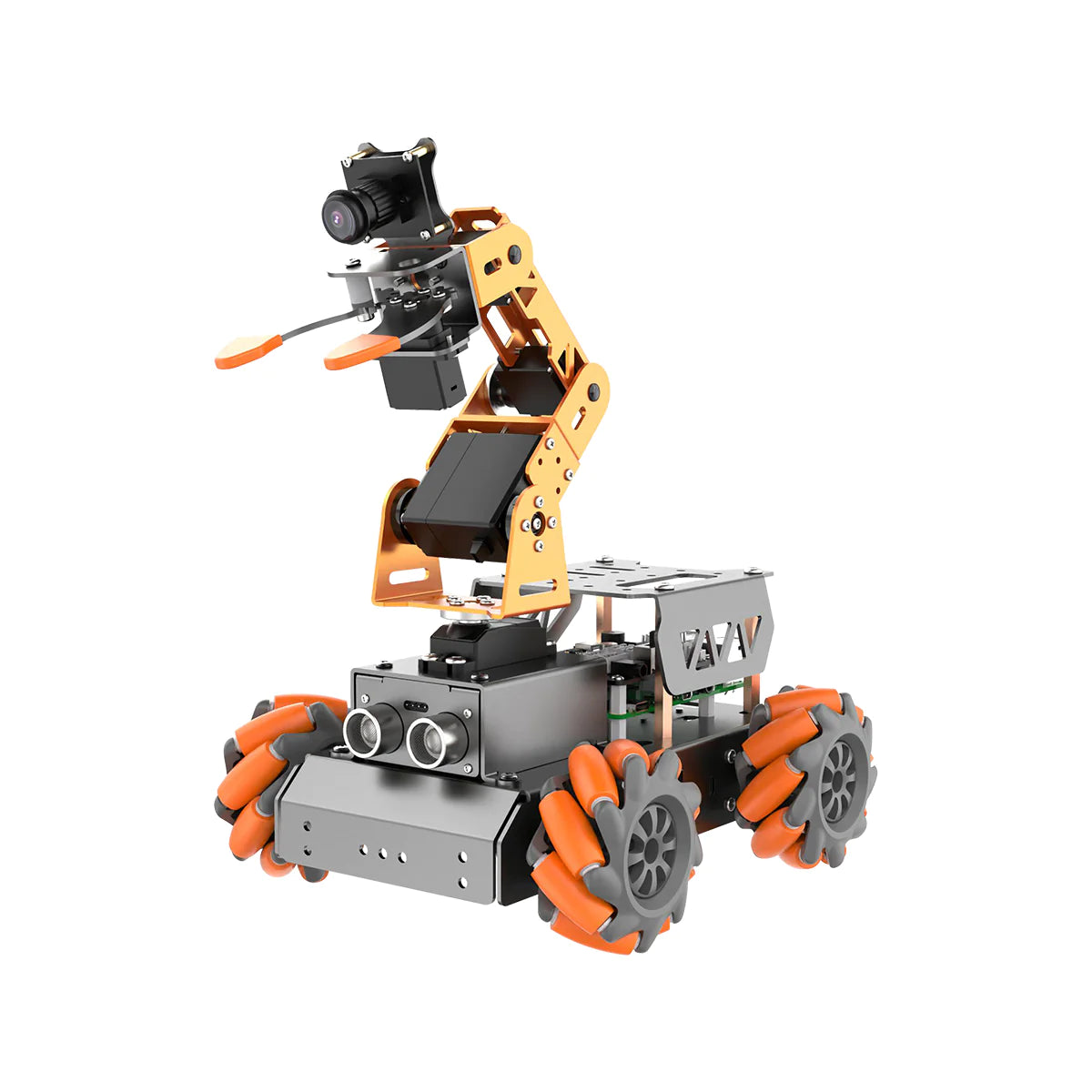 MasterPi AI Vision Chassis with Mecanum Wheels and Robot Arm – ThinkRobotics.com