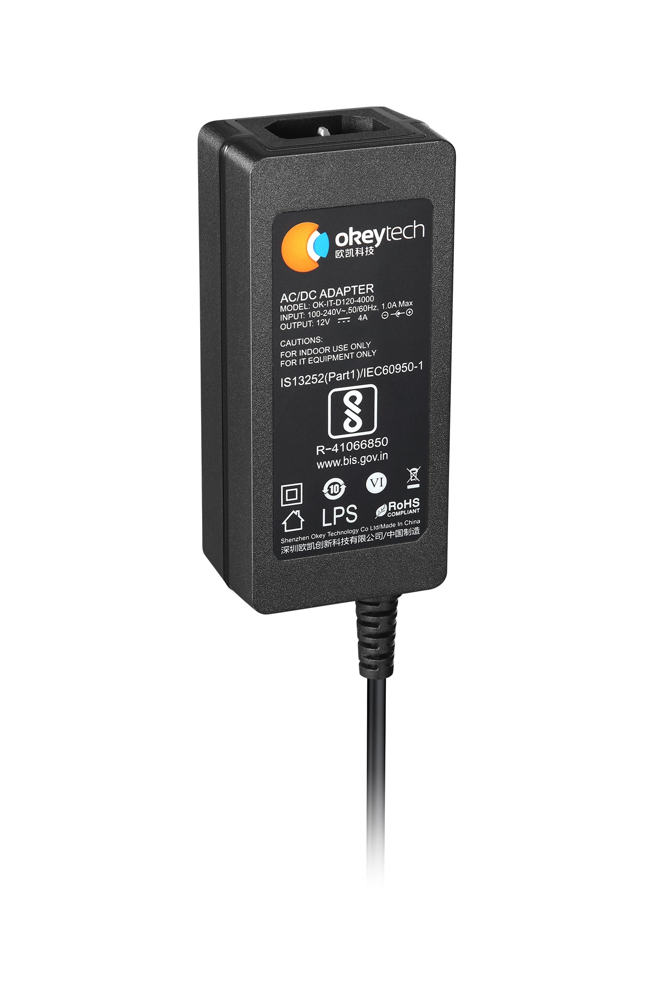 12V 4A - 48W Power Adapter - BIS Certified (2.1mm X 5.5mm) – ThinkRobotics.com