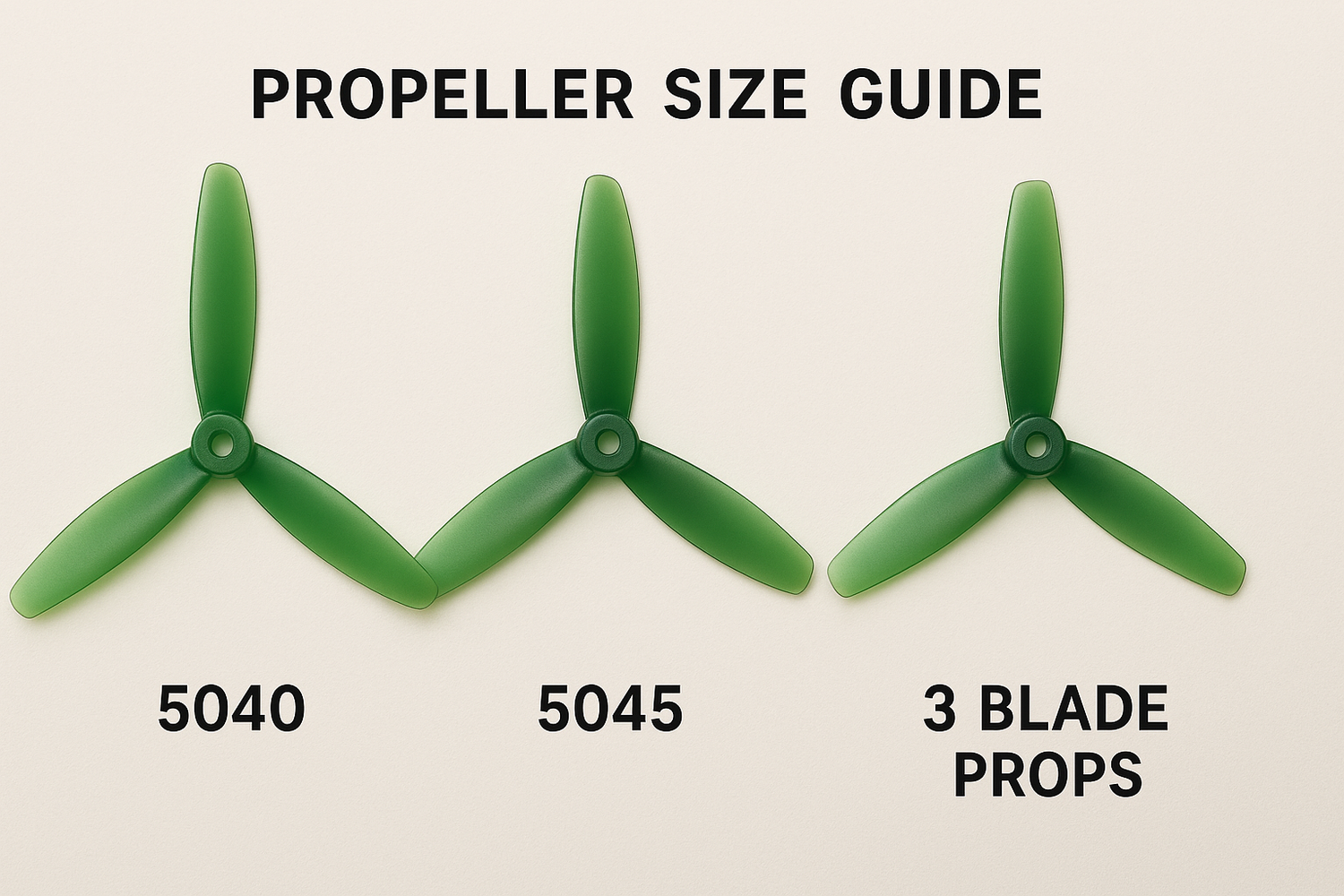 Drone Propeller Size Chart: 5040 vs 5045 vs 3 Blade Props ...