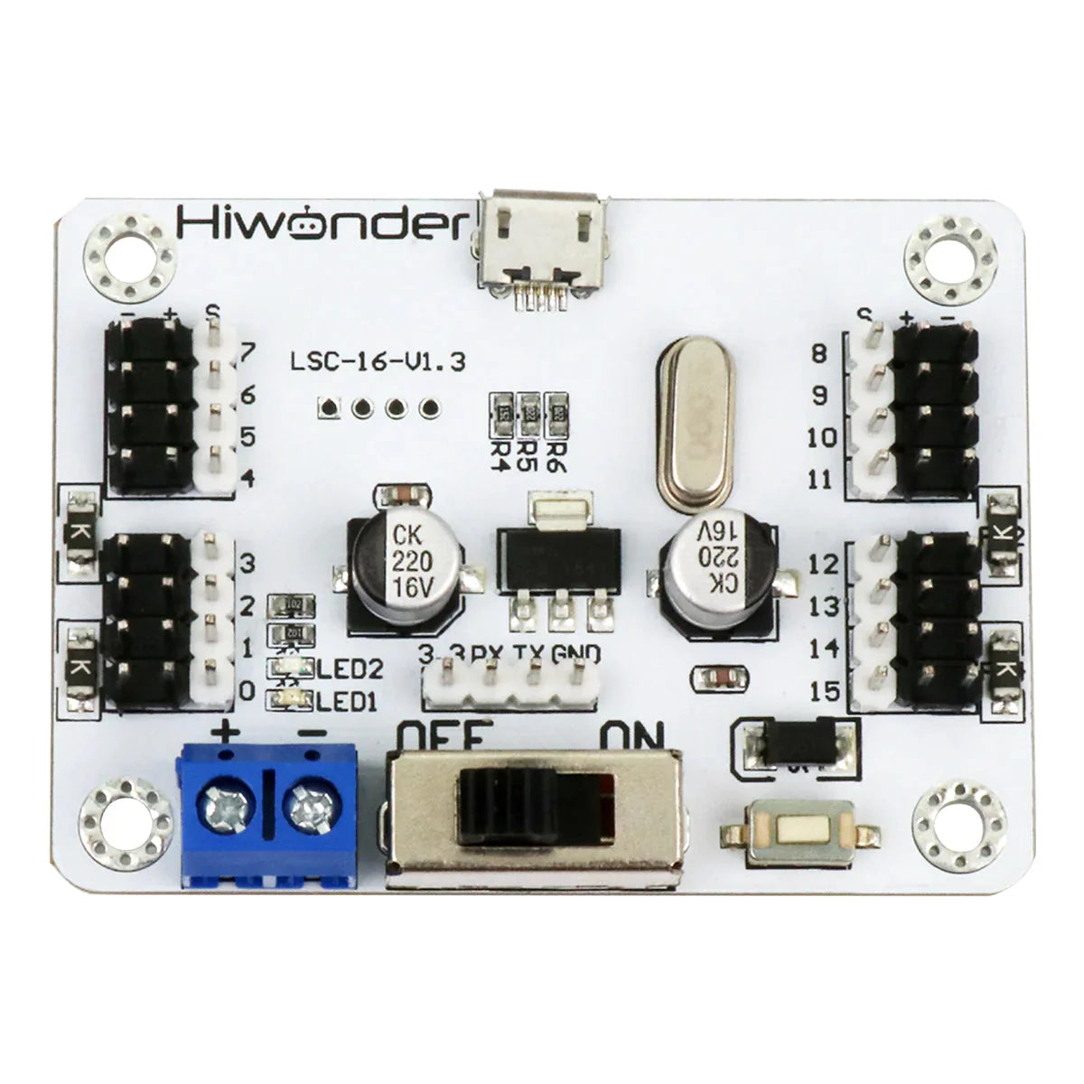 LSC-16: Hiwonder 16 Channel Servo Controller with Over-Current Protect ...