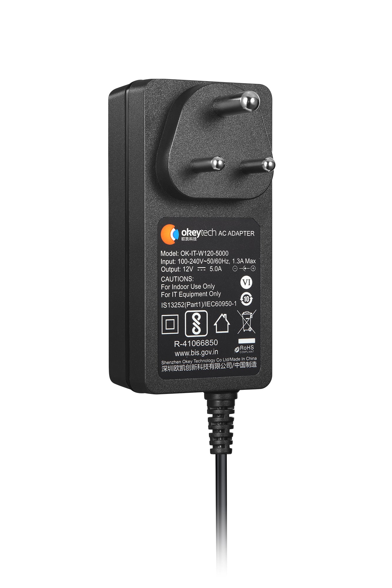 12V 5A 60W Wall Outlet Power Supply Adapter - BIS Certified ...