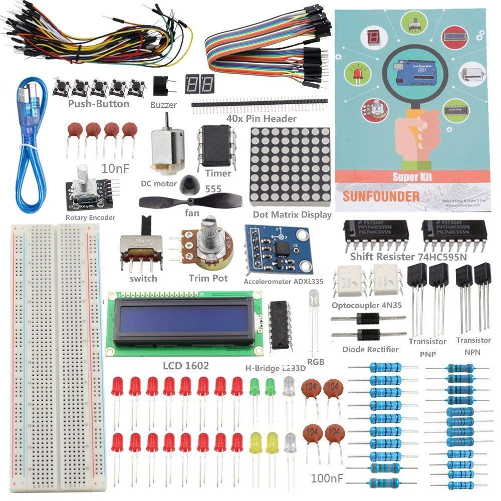 Sunfounder Super Kit for Arduino - Arduino Mega – ThinkRobotics.com