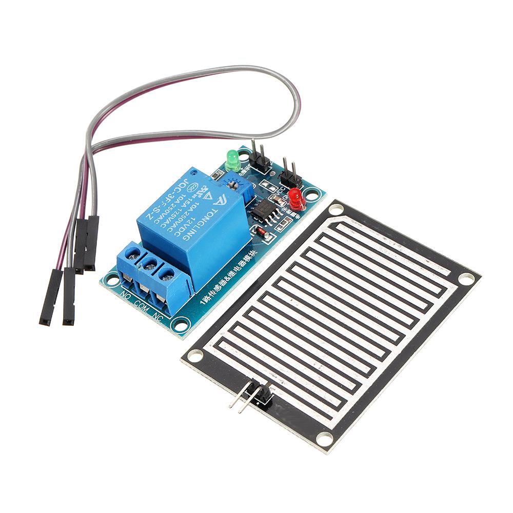 Rain / Raindrop Detection Sensor Kit with 12V Relay Module ...