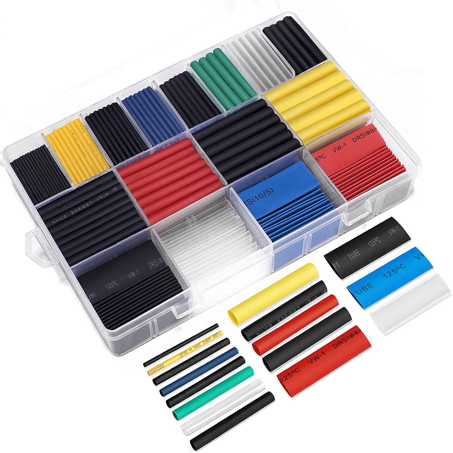 Heat Shrink Tube Set 45mm Length 580pcs ThinkRobotics – ThinkRobotics.com