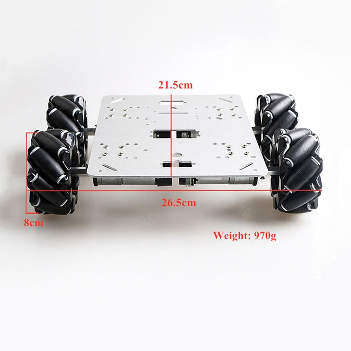 Buy ThinkRobotics 4WD Metal Robot Chassis Kit W/ Mecanum Wheels Online ...
