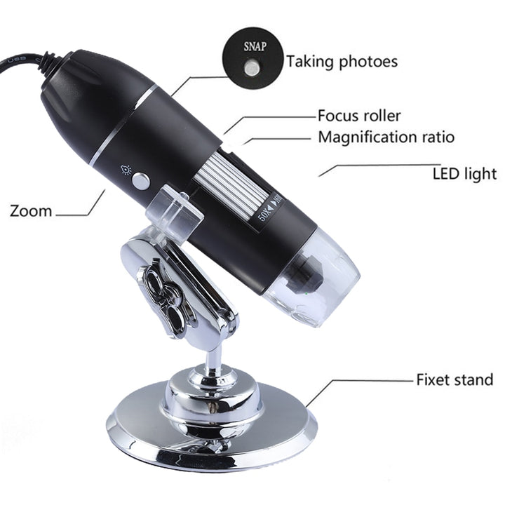 Adjustable 500X Magnification LED USB Digital Microscope by ...